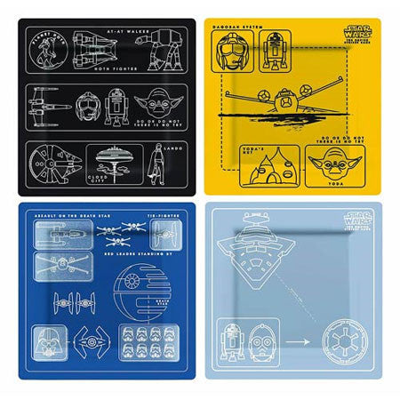 Star Wars Blueprint Plate Set of 4 – Hollywood Heroes